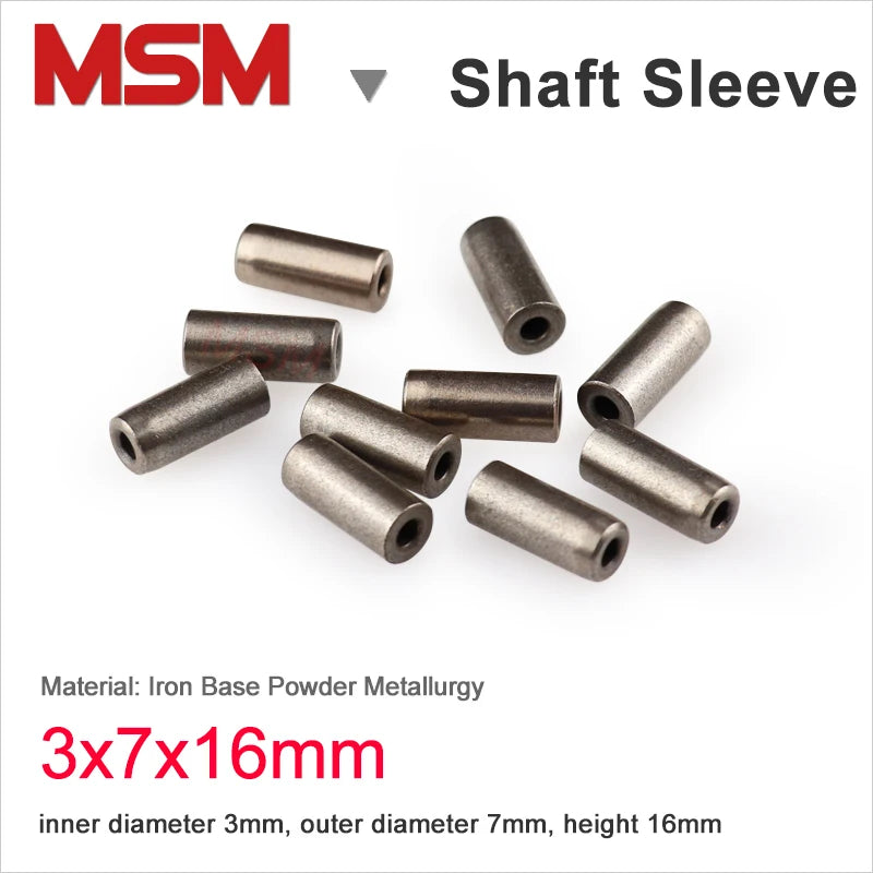 MSM Shaft Sleeve 3mm (3x7x16) Porous Bearings Iron Base – MSM Store