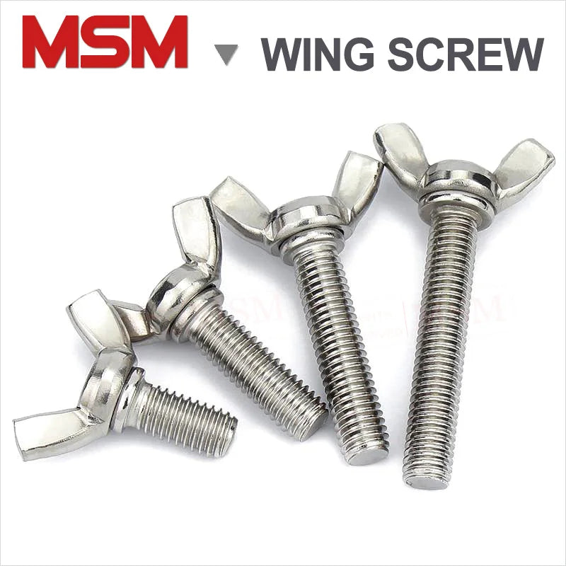 20 Pcs Stainless Steel M3 Wing Screw Butterfly Bolt Wing Bolt Hand Tig ...