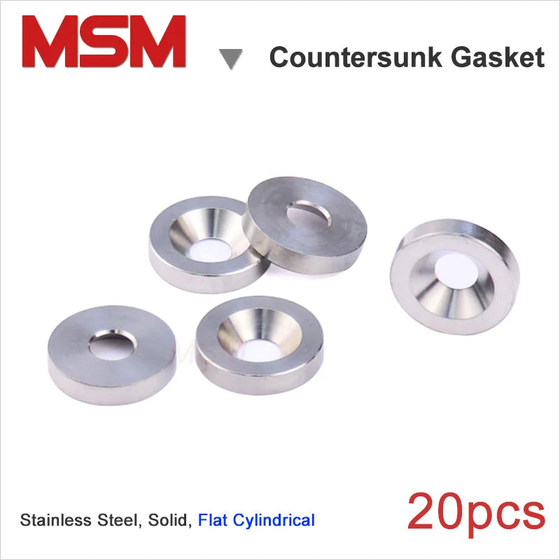 MSM Solid Stainless Steel Flat Countersunk Washer Backup Gasket – MSM Store