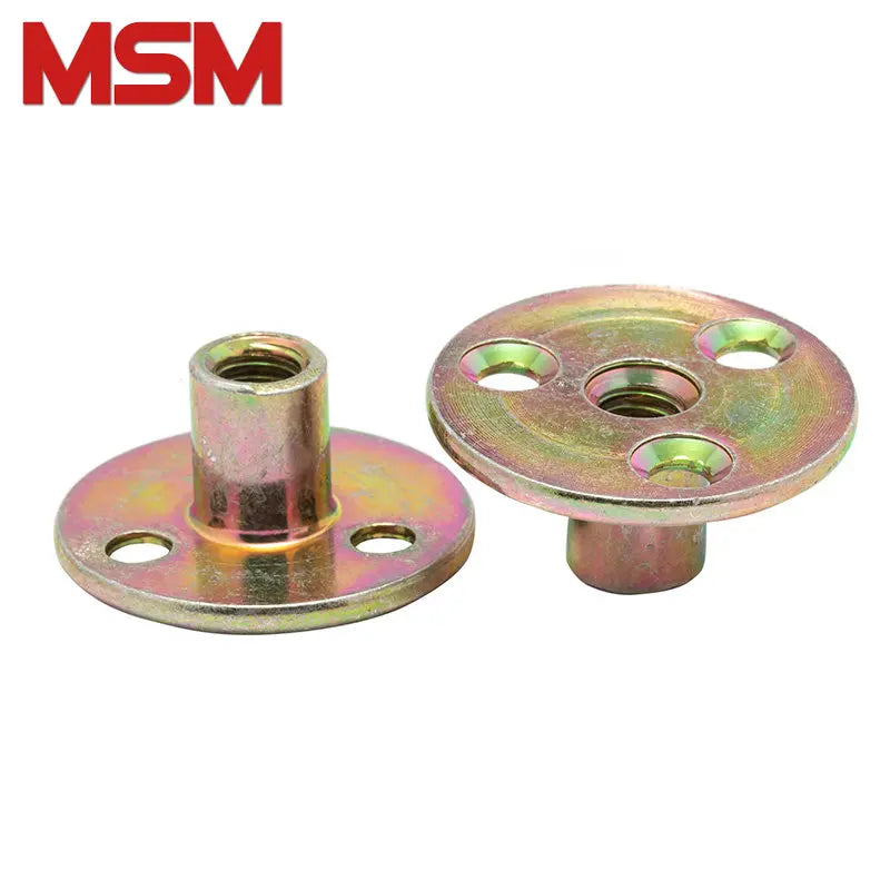 2pcs M6 M8 M10 Three-hole Locking Flange Nut Iron Plate Nuts Furniture ...