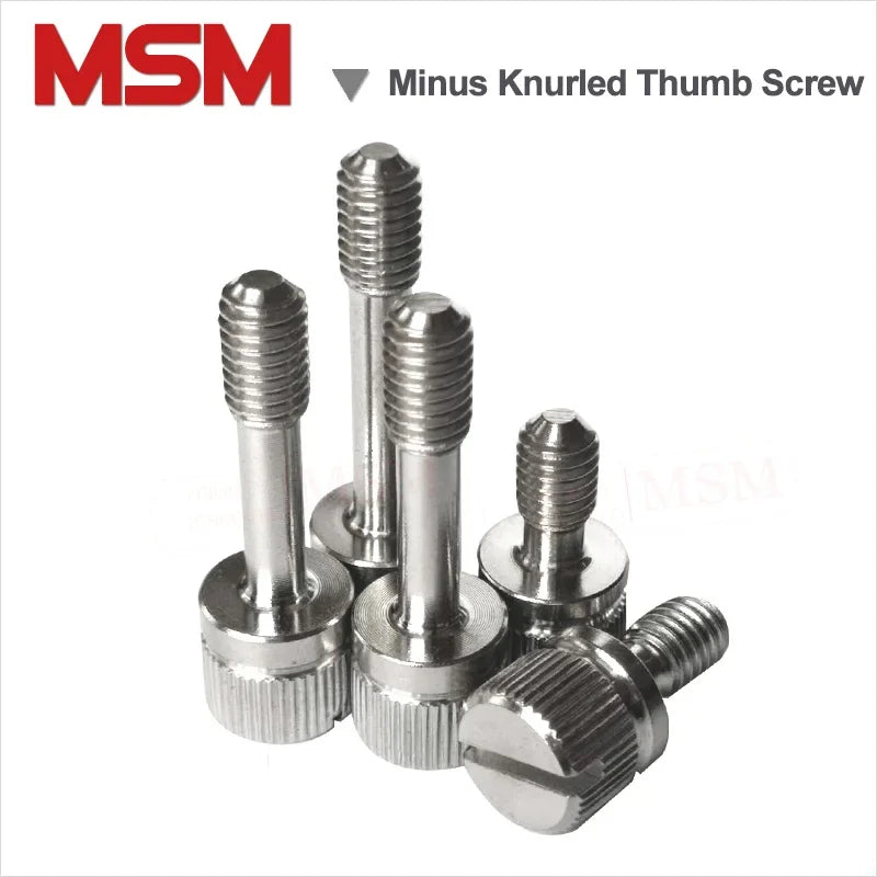 6/10PCS Stainless Steel Slotted/Minus Knurled Thumb Screws With Waiste ...