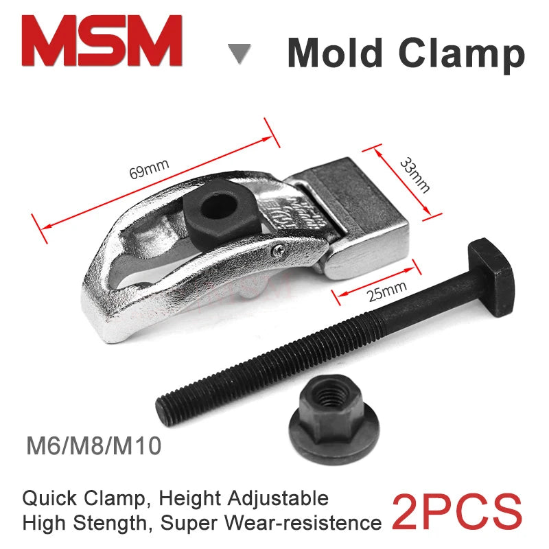 MSM Pressplate M6/M8/M10 Quick Mould Clamp T-bolt Tool Fixture – MSM Store