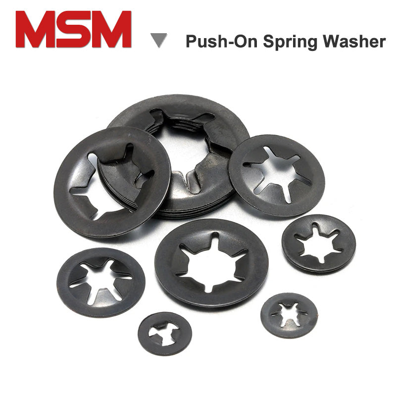 100pcs MSM Push-On Spring Washers 65Mn Internal Tooth Locking Washers ...