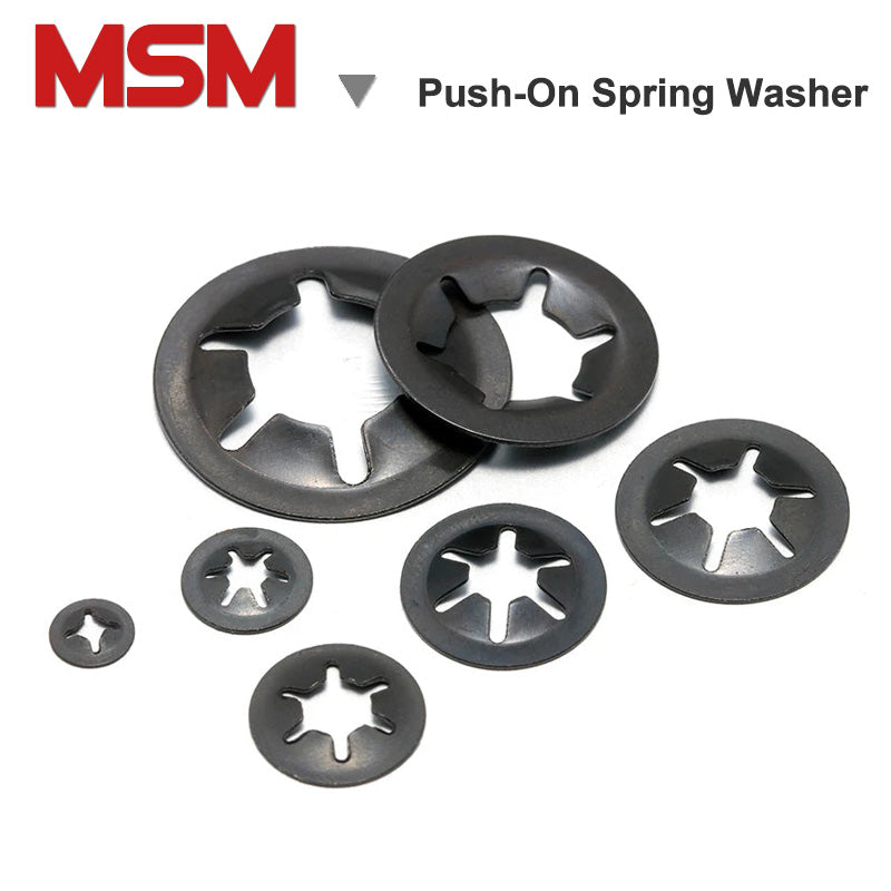 100pcs MSM Push-On Spring Washers 65Mn Internal Tooth Locking Washers ...