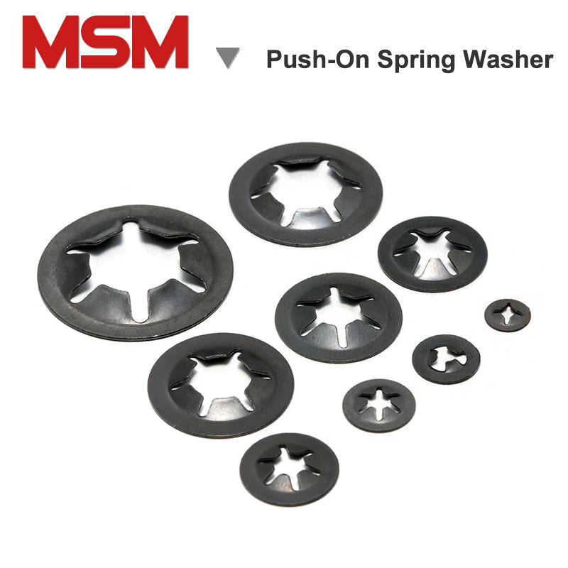 100pcs MSM Push-On Spring Washers 65Mn Internal Tooth Locking Washers ...