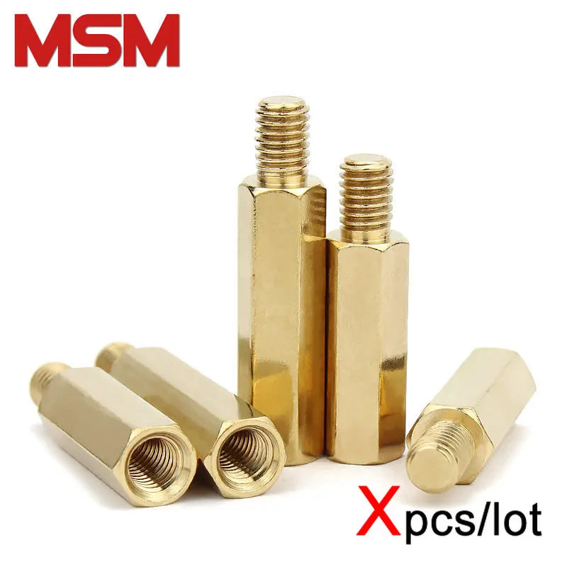 Xpcs M3 M4 Hexagon Brass Male Female Standoff Stud Single-pass Hex Col ...