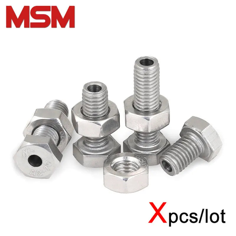 Xpcs M5 M6 M8 M10 M12 M14 M16 Outer Hexagon Hollow Bolt 304 Stainless ...